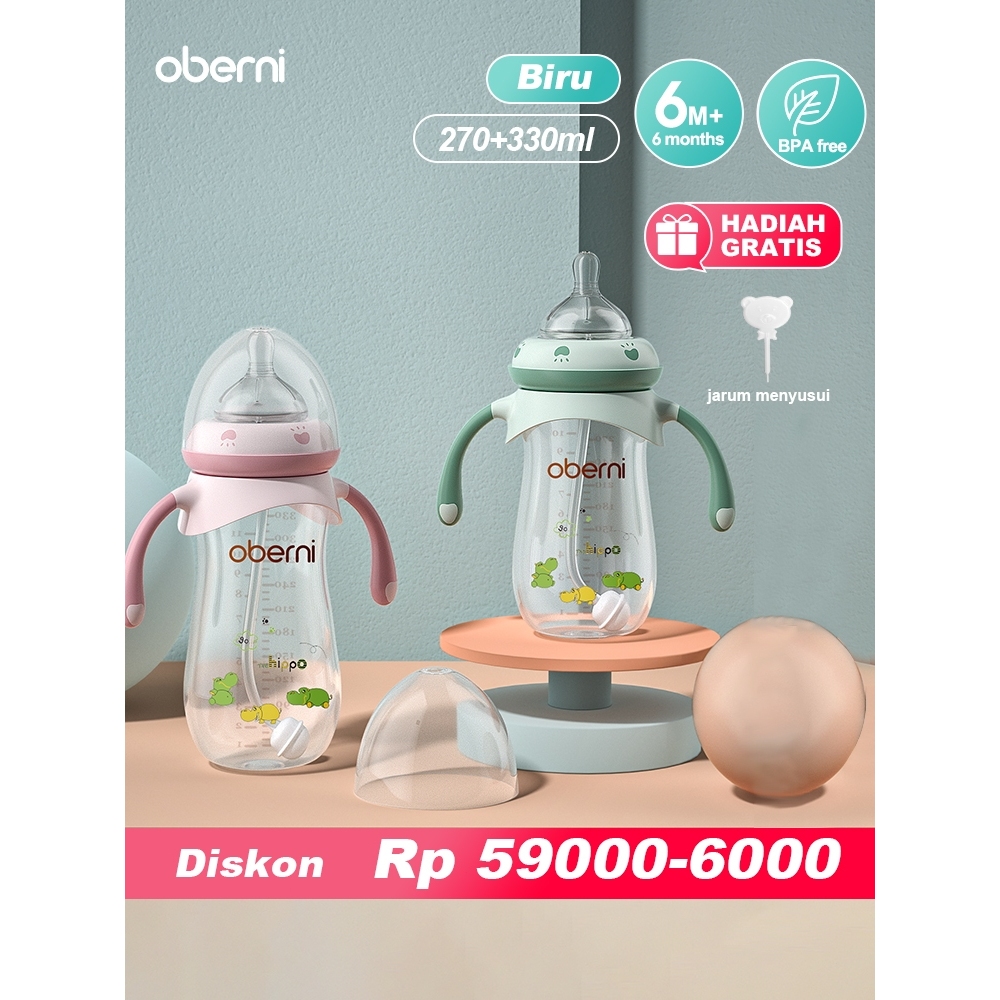 Jual Oberni Botol Susu bayi Botol Susu Bayi Baru Lahir Leher Lebar Pola Cetak Anti Jatuh dan ...