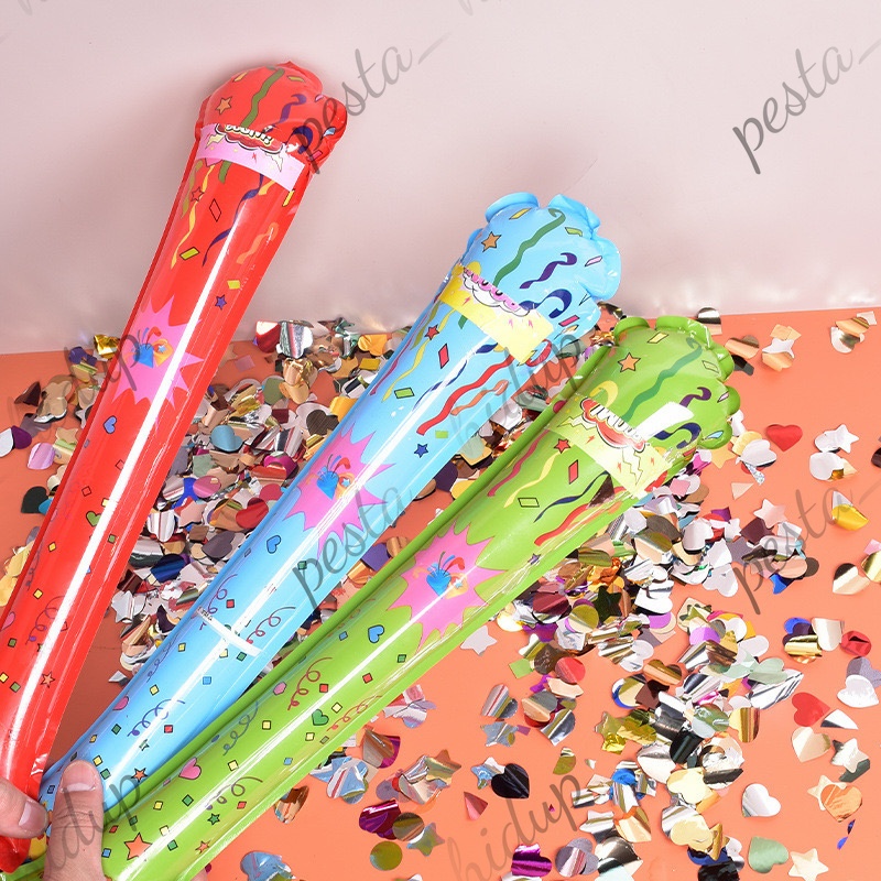 Jual Otomatis Isi Angin / Semburan Kertas Warna Warni / tongkat balon ...