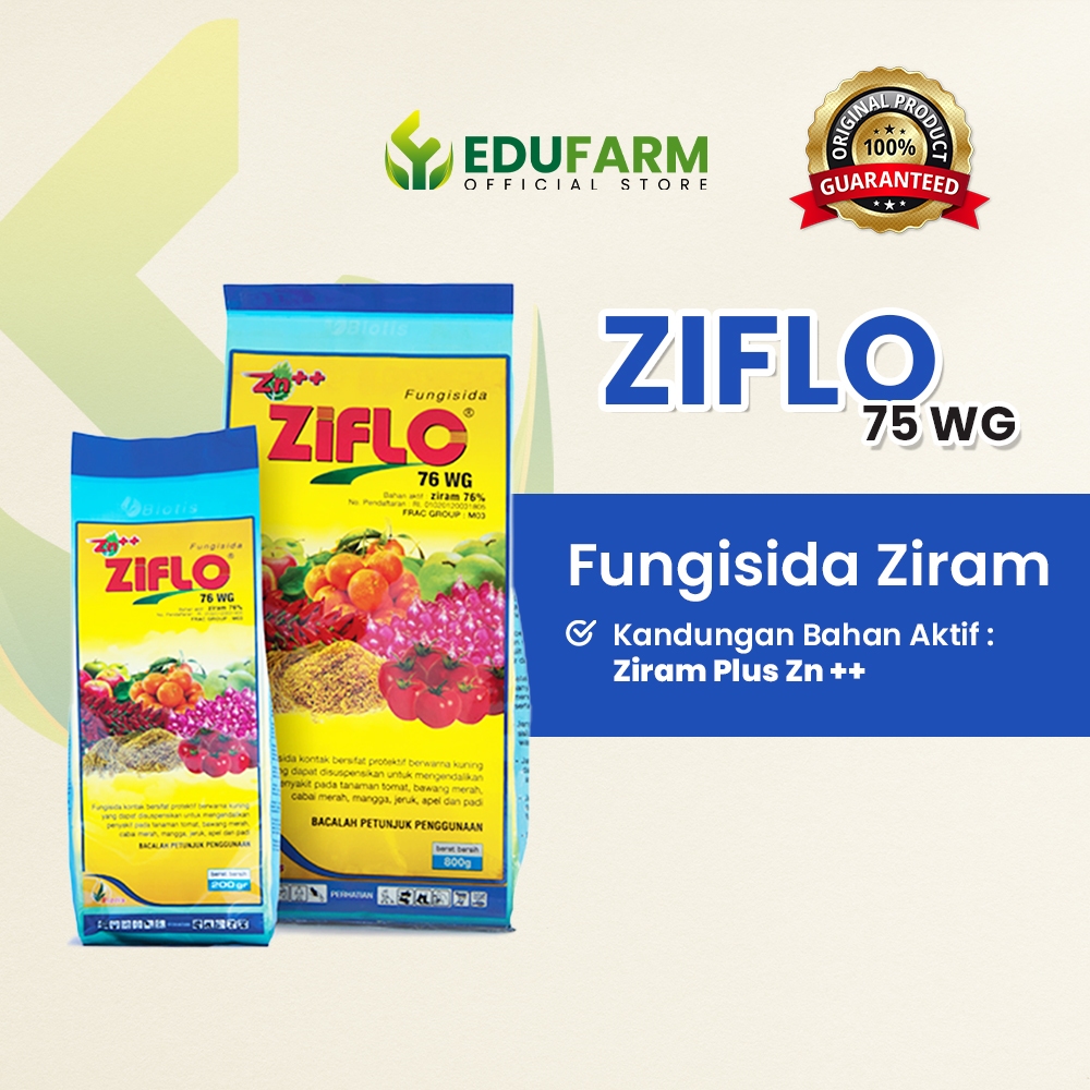 Jual ZIFLO 76 WG - Fungisida Ziram Plus Zink ++ Pengendali Penyakit Tanaman | Shopee Indonesia