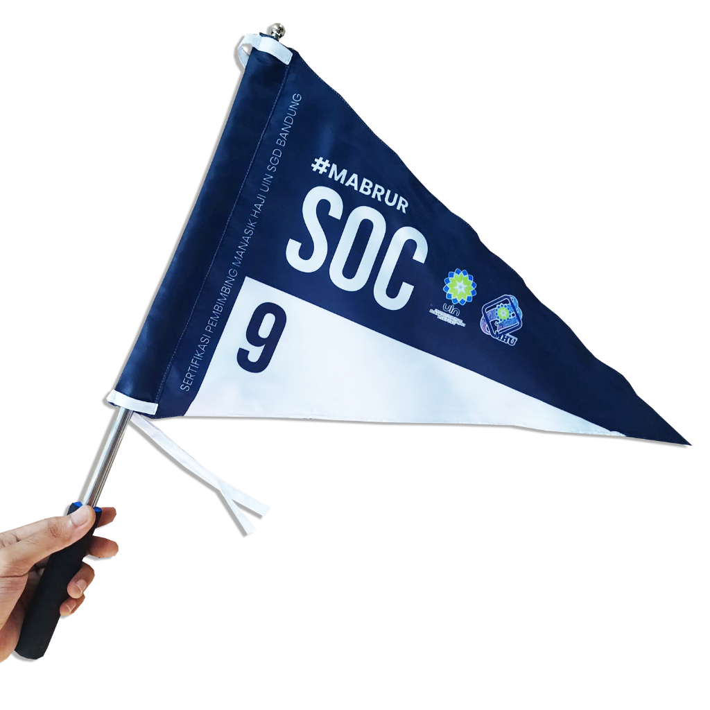 Jual Cetak Bendera Custom Tour Guide - Custom Bendera Segitiga untuk ...