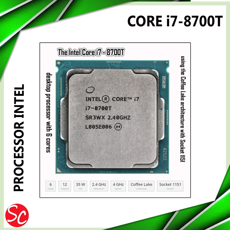 Jual PROSESOR core I7 8700T | Shopee Indonesia