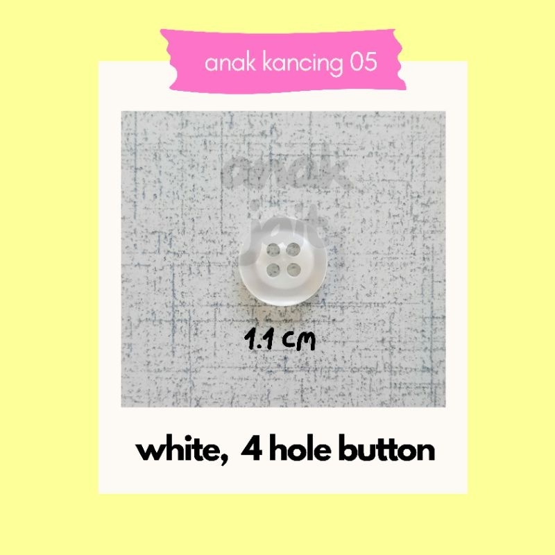 Jual Kancing Baju/Kancing Kemeja Ukuran Standar/Kancing Impor Putih ...