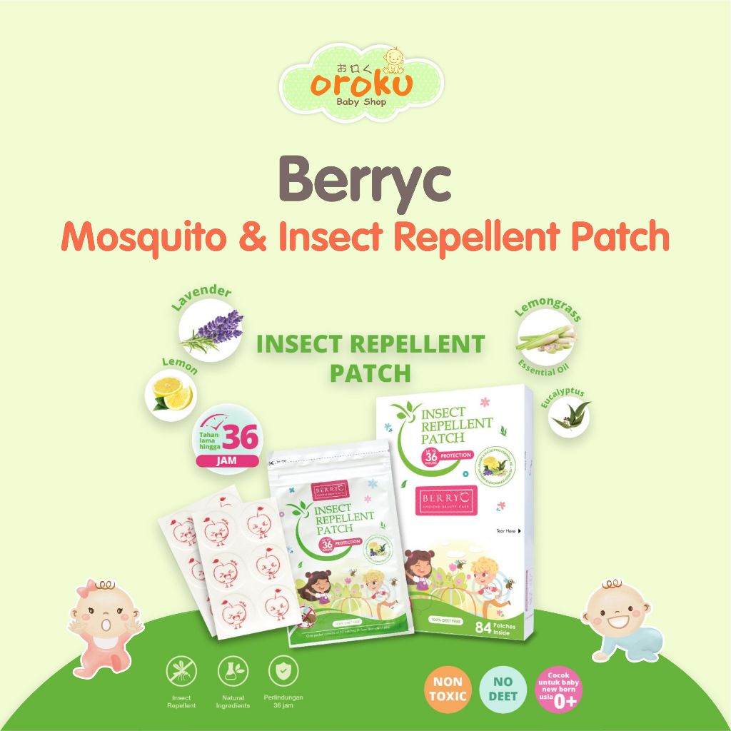 Jual BERRYC MOSQUITO & INSECT REPELLENT PATCH / STICKER ANTI NYAMUK ...