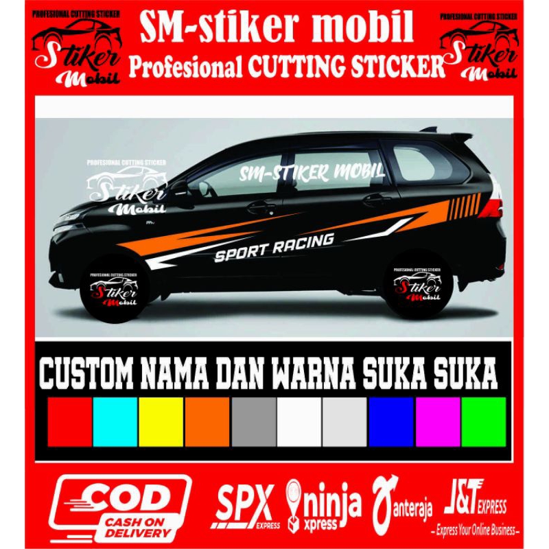Jual stiker mobil avanza xenia calya sigra terios toyota rush pajero ...