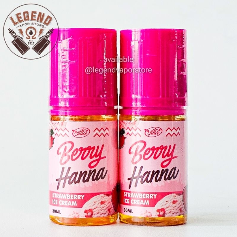 Jual SALT NIC - LIQUID BERRY HANNA Strawberry Ice Cream 30ML 15MG ...