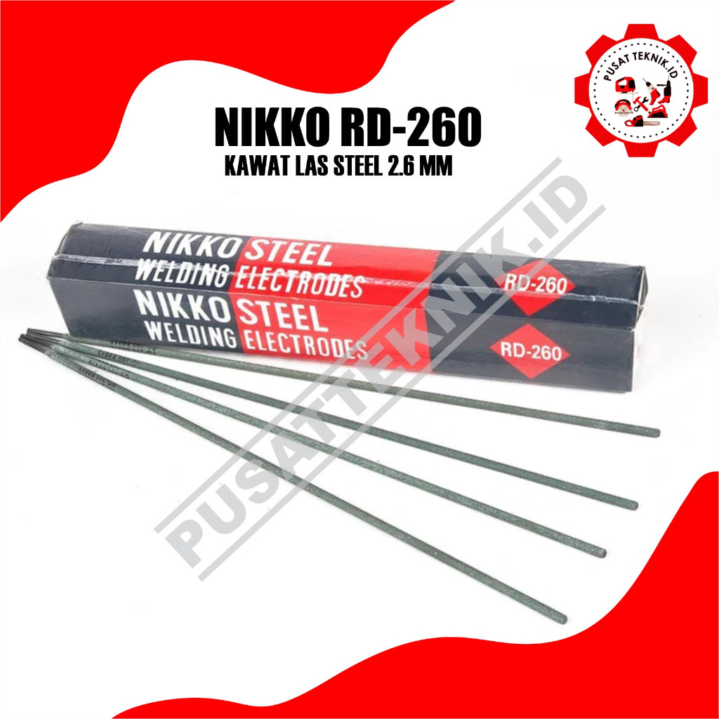 Jual KAWAT LAS NIKKO STEEL RD 260 2.6MM NIKKO WELDING STEEL | Shopee Indonesia