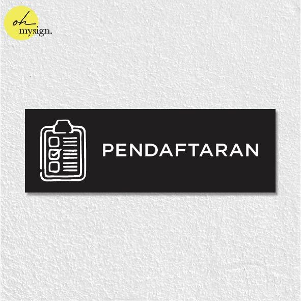 Jual Sign Akrilik Loket Pendaftaran Stiker Acrylic Klinik UV Print ...