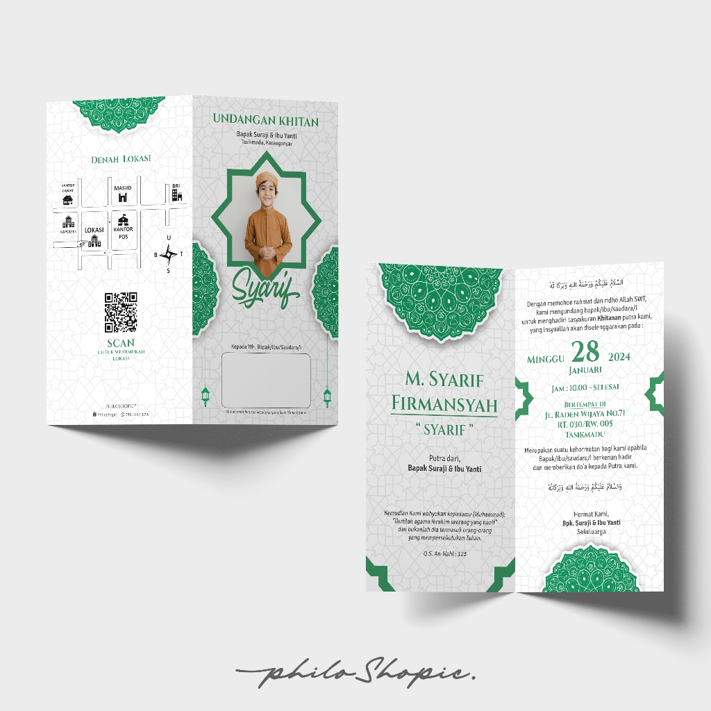 Jual Undangan Khitan Islami Buka Tutup - G1 | Shopee Indonesia
