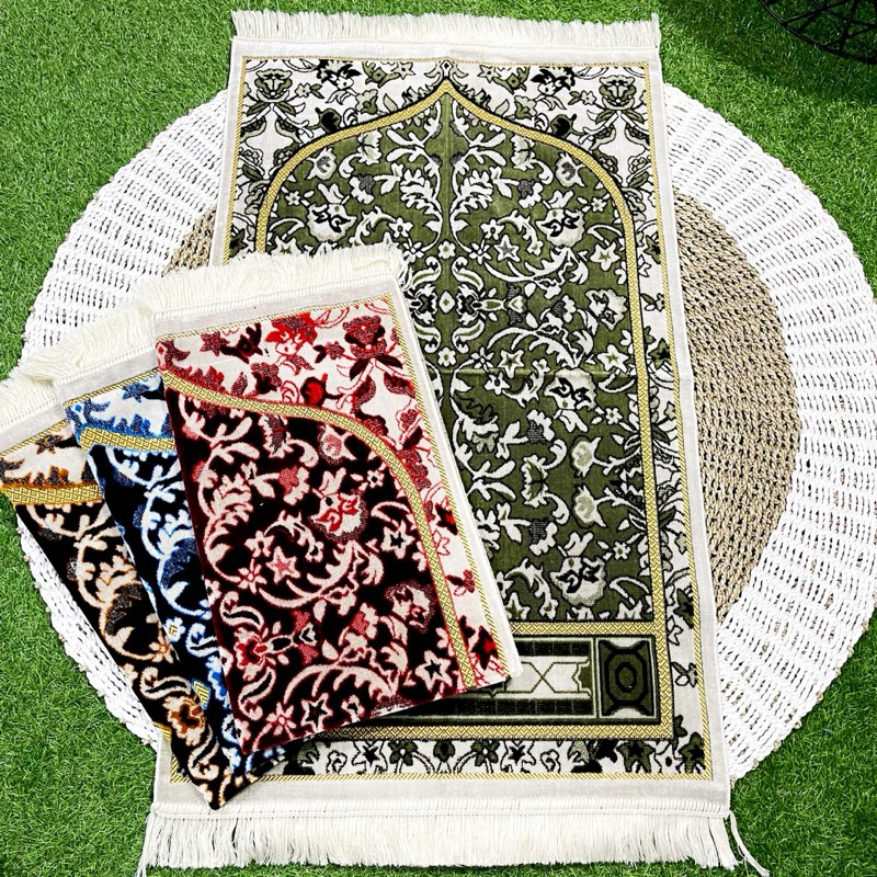Jual Sajadah Turkey Turki Ukuran Dewasa 70x110 cm Bahan Beludru ...