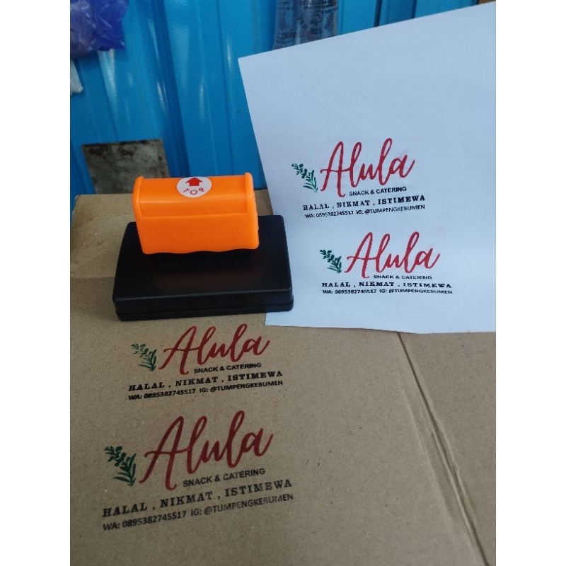 Jual stempel snack,catering,stempel paper bag Dll ( stempel flash ...