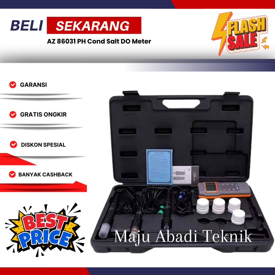 Jual AZ 86031 PH Cond Salt DO Meter Dissolved Oxygen Salinity TDS ...