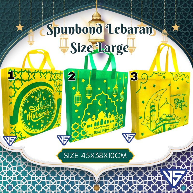 Jual Tas Spunbond Lebaran untuk Sembako Fitrah THR Size Large ...