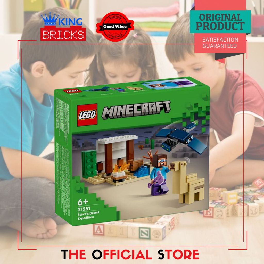 Jual LEGO Original MINECRAFT 21251 Steve Desert Expedition - Mainan ...