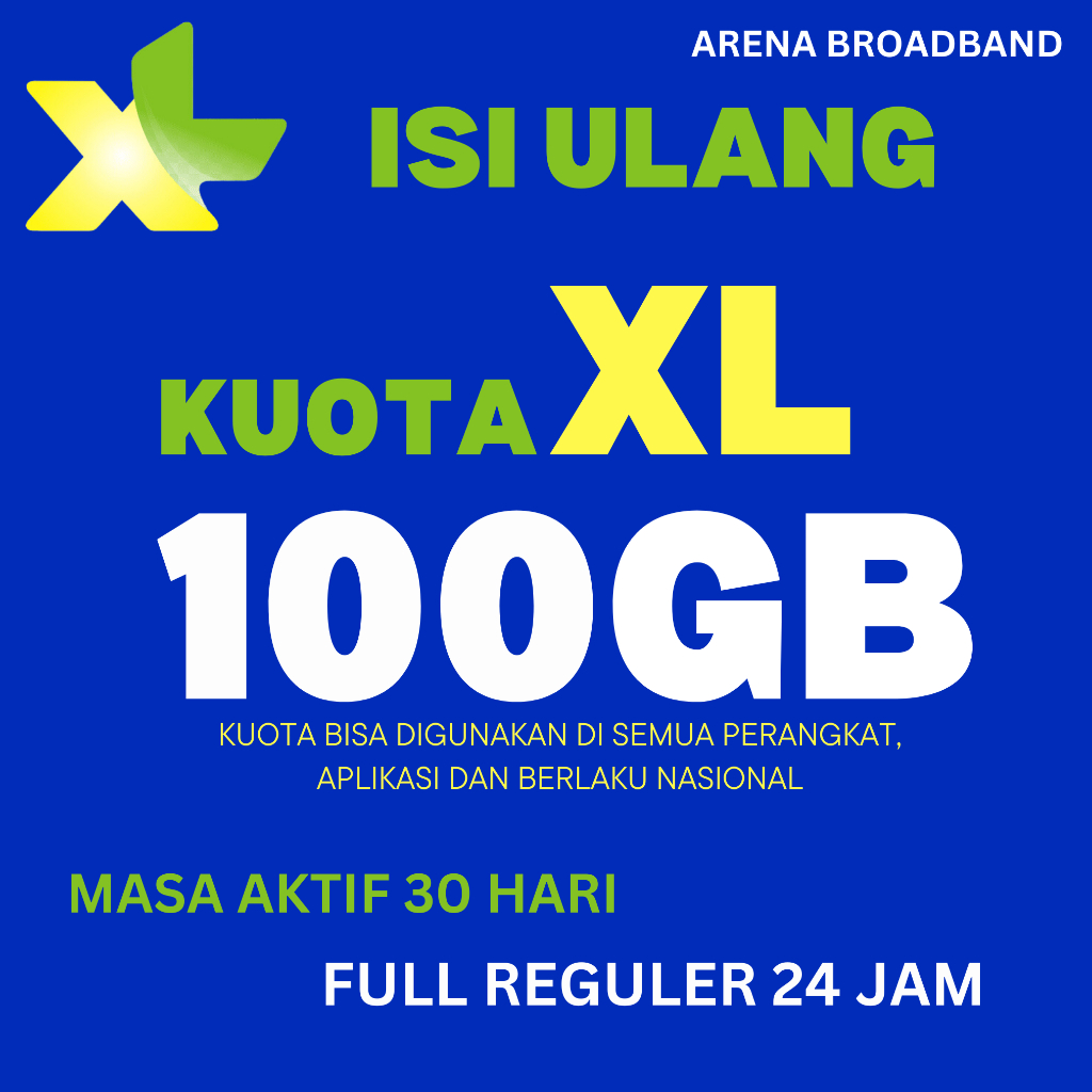 Jual Isi Ulang Paket Data XL Kuota Akrab 100GB Nasional Full Reguler 24 Jam Semua Perangkat Dan ...