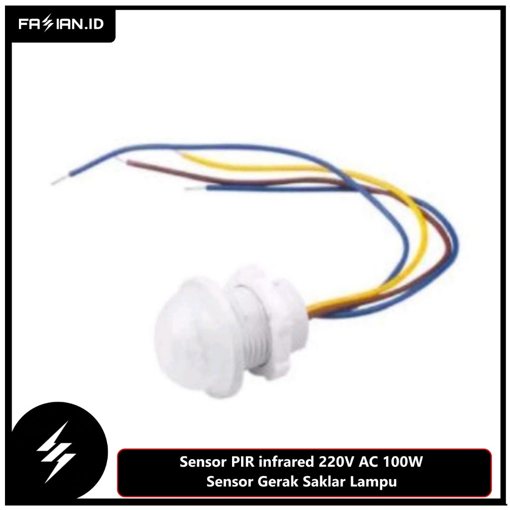 Jual Sensor PIR infrared 220V AC 100W Sensor Gerak Saklar Lampu ...