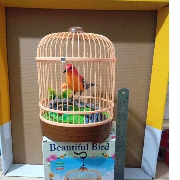 Jual Burung sangkar mainan anak anak Burung kicau sensor | Shopee Indonesia