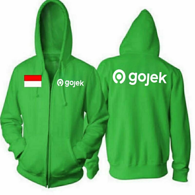 Jual Jaket Hoodie resleting Go-jek unisex Terbaru Jaket Ojol/Jaket Grab ...