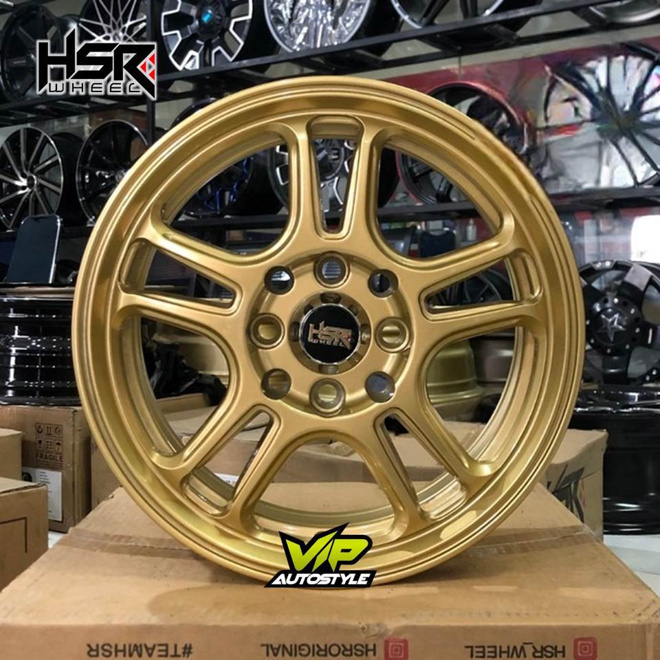 Jual velg mobil R15 agya Ayla calya sigra brio satya datsun go HSR Type NX SPO Gold Racing ...