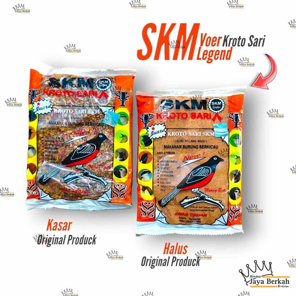 Jual PAKAN BURUNG SKM KROTO SARI VOER PUR KASAR DAN HALUS MAKANAN ...