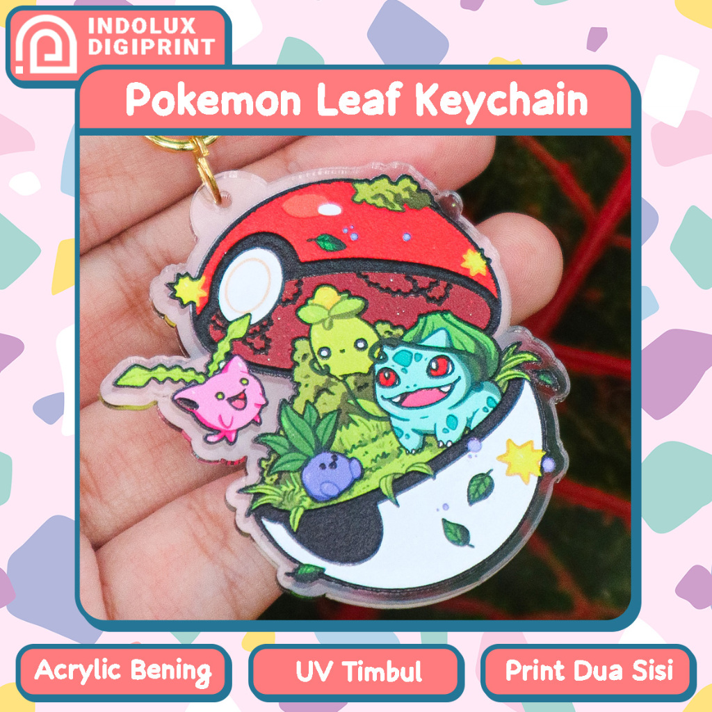 Jual Pokemon Flower Keychain Acrylic UV / Bulbasaur Gantungan Kunci ...