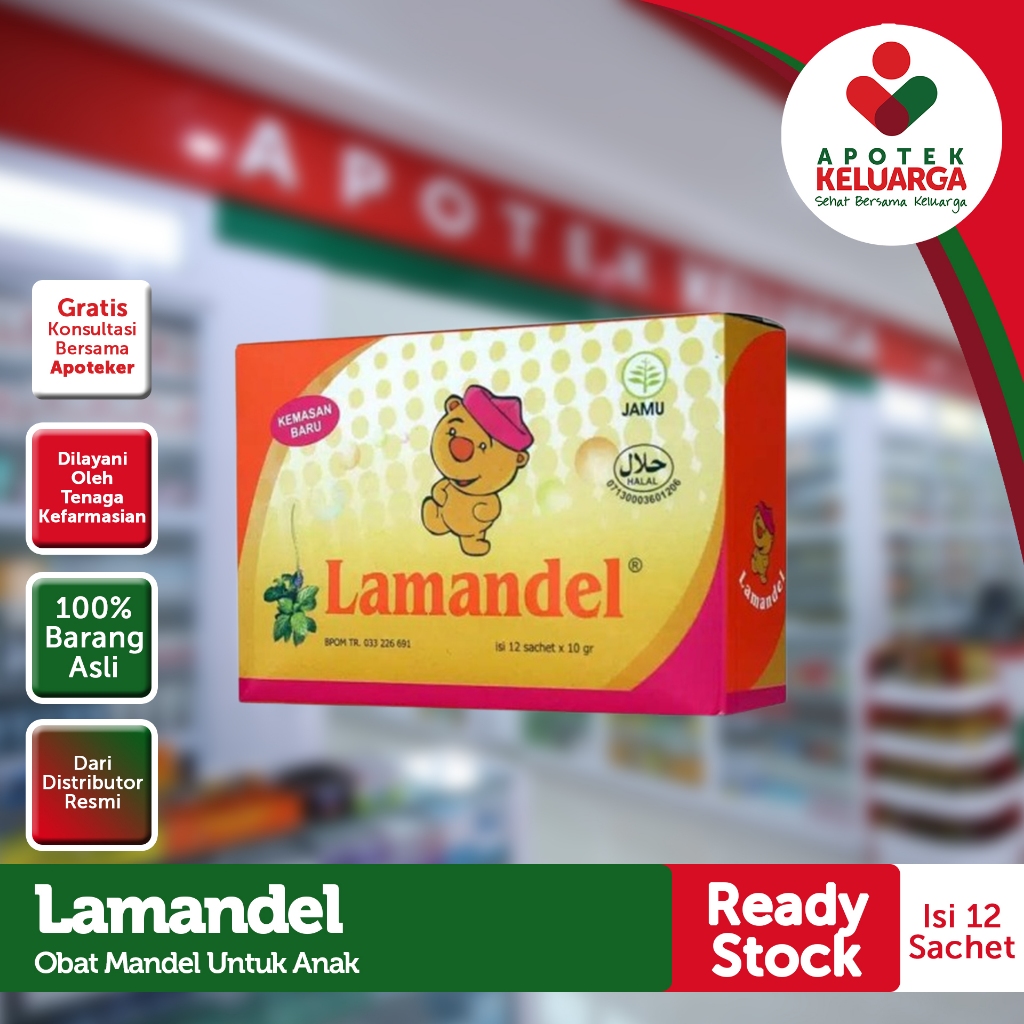 Jual Lamandel isi 12 Sachet /OBAT MANDEL UNTUK ANAK/OBAT MANDEL UNTUK ...