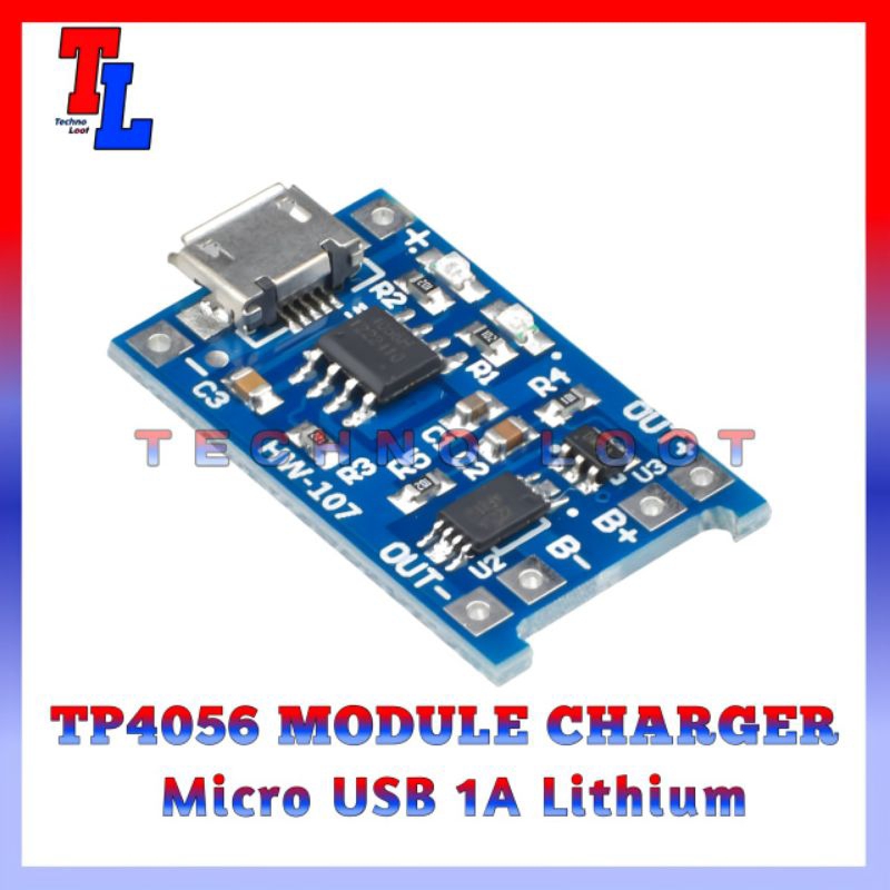 Jual TP4056 Module Charger Micro USB 1A Lithium Battery Charging ...