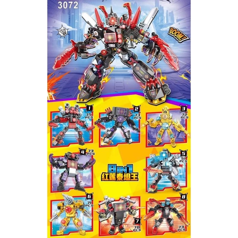 Jual SKIBIDI TOILET TITAN SPEAKERMAN RADIOMAN MONITORMAN KAMERAMAN 3072 ...