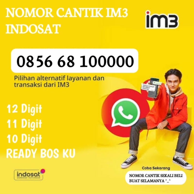Jual Nomor IM3 Indosat SUPER CANTIK JARINGAN LUAS NASIONAL SELURUH ...
