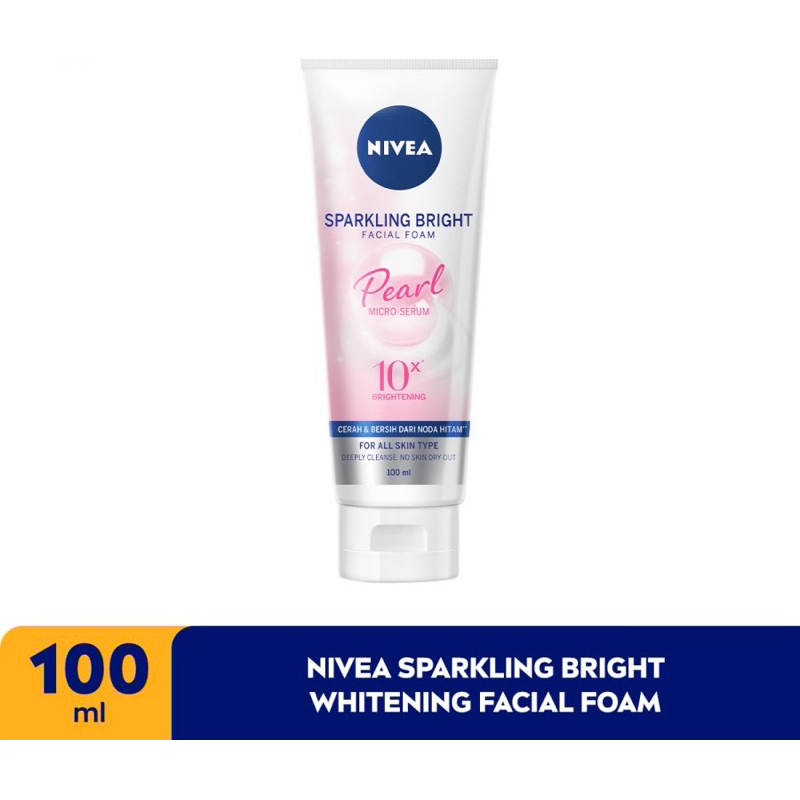 Jual ORIGINAL NIVEA Sparkling Bright Pearl Whitening Facial Foam 100ml ...