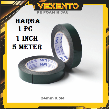 Jual Double Foam Tape 24mm x 5m Isolasi Busa Selotip by Vexento | Shopee Indonesia
