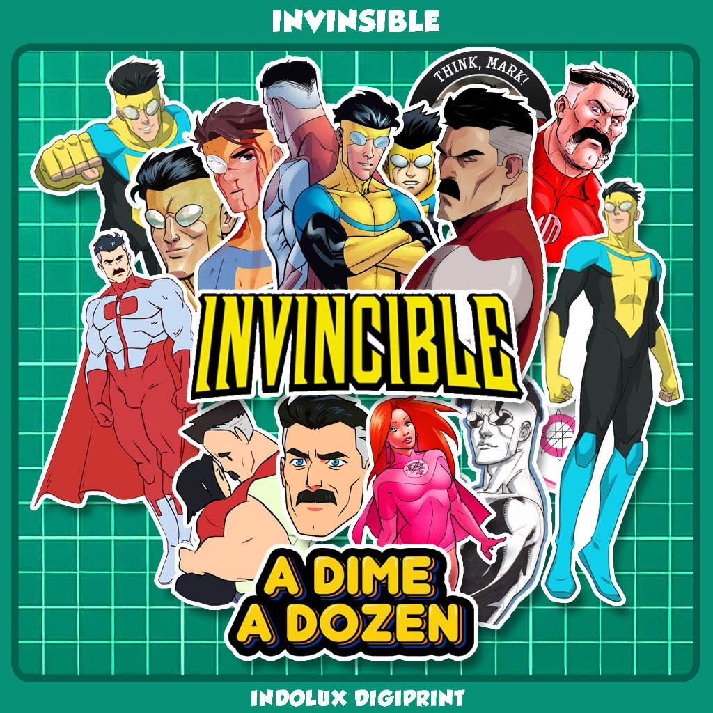 Jual Sticker Invincible 45 Pcs Stiker Omni Man Film Hotstar Mark ...