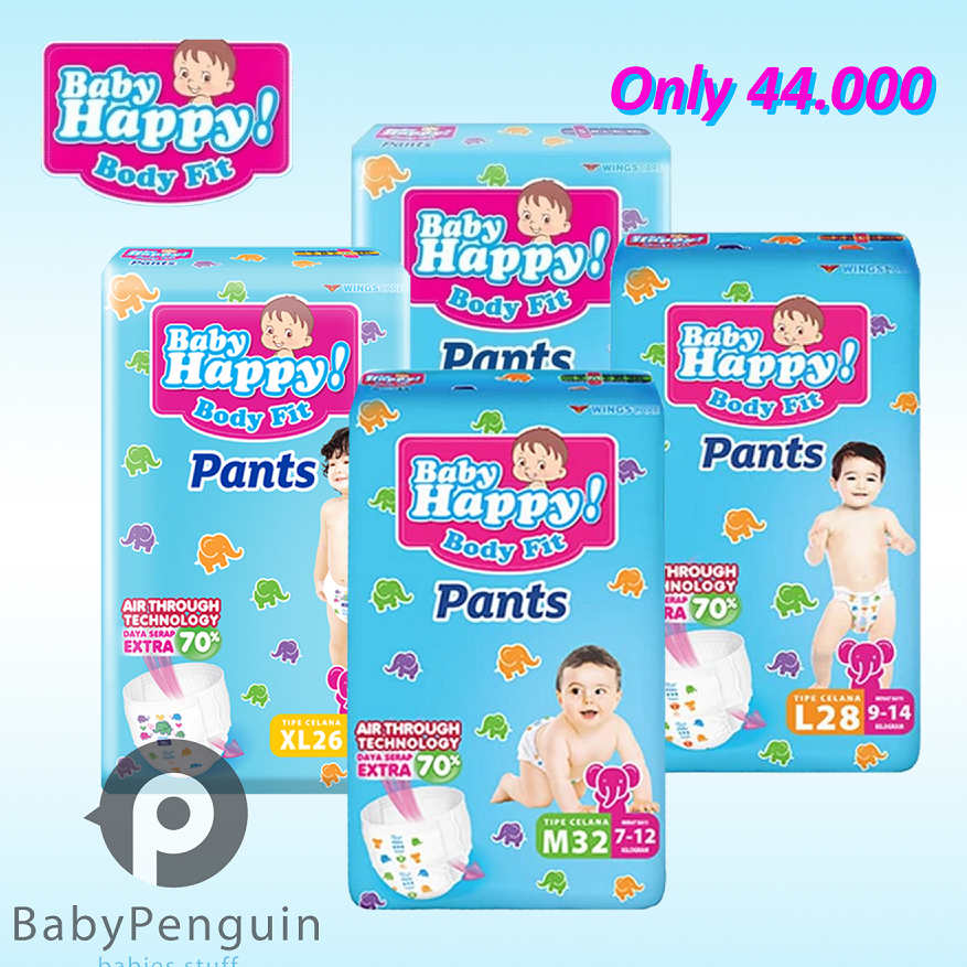 Jual BABY HAPPY PANTS [S38 / L28 / M32 / XL26 / XXL24] | Shopee Indonesia