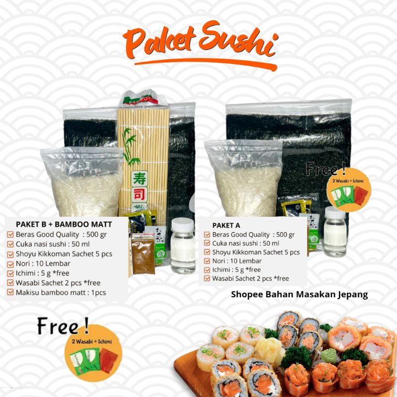 Jual PAKET BAHAN SUSHI LENGKAP 10 Porsi Halal | Shopee Indonesia