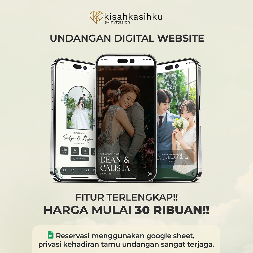 Jual Undangan Website Digital Pernikahan Wedding Invitation Online Nusantara Adat | Shopee Indonesia