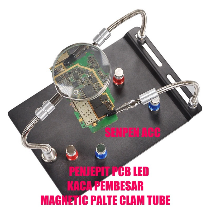 Jual PENJEPIT PCB LED KACA PEMBESAR MAGNETIC PALTE CLAM TUBE | Shopee Indonesia
