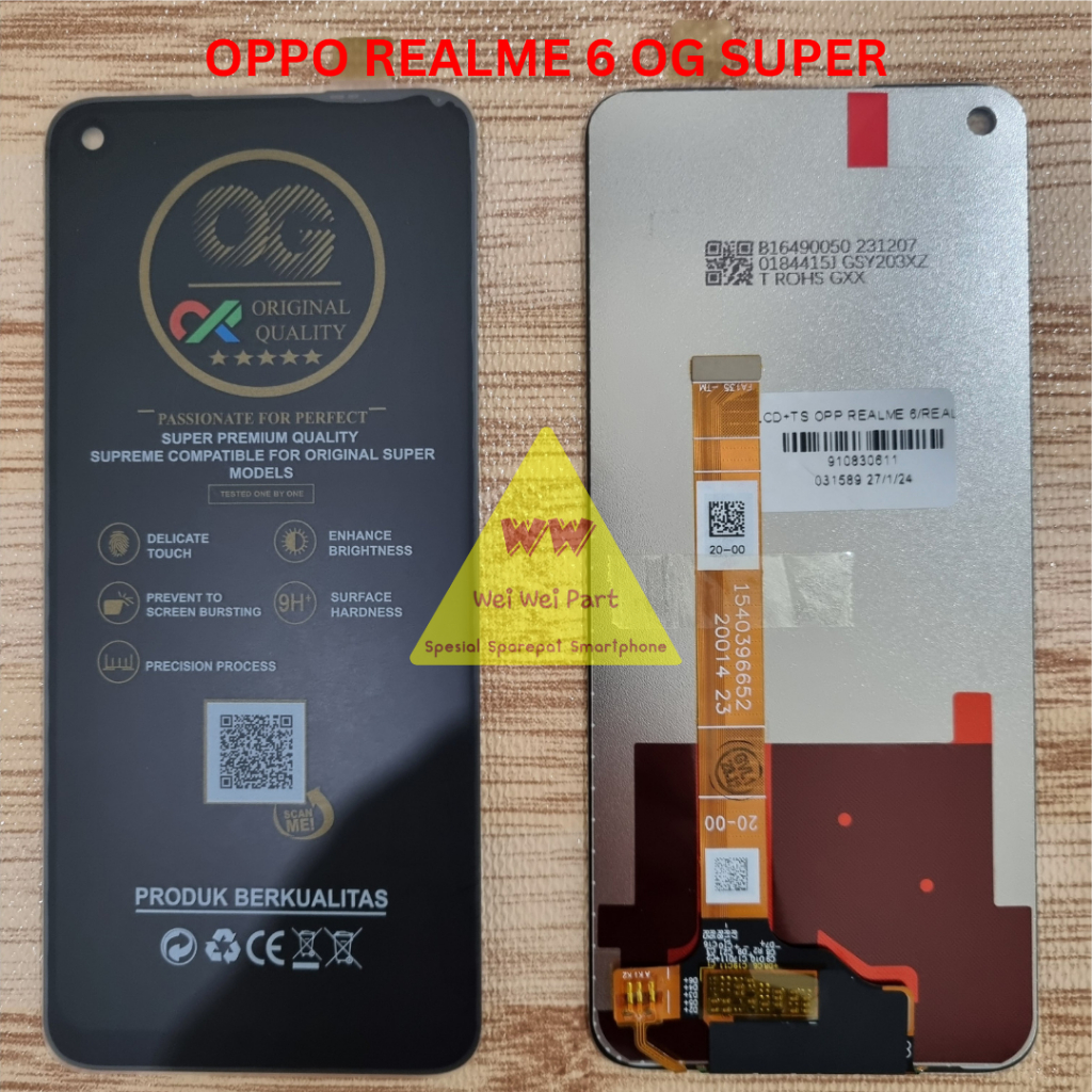Jual OG Super ~ LCD Touchscreen Oppo Realme 6/Realme 7/Narzo 20 Pro Black | Shopee Indonesia