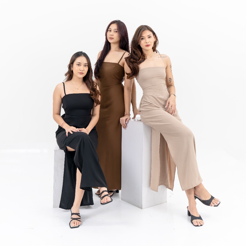 Jual [GURLBUCKET] Norika Dress / Long Dress / Mini Dress / Linen Rami ...