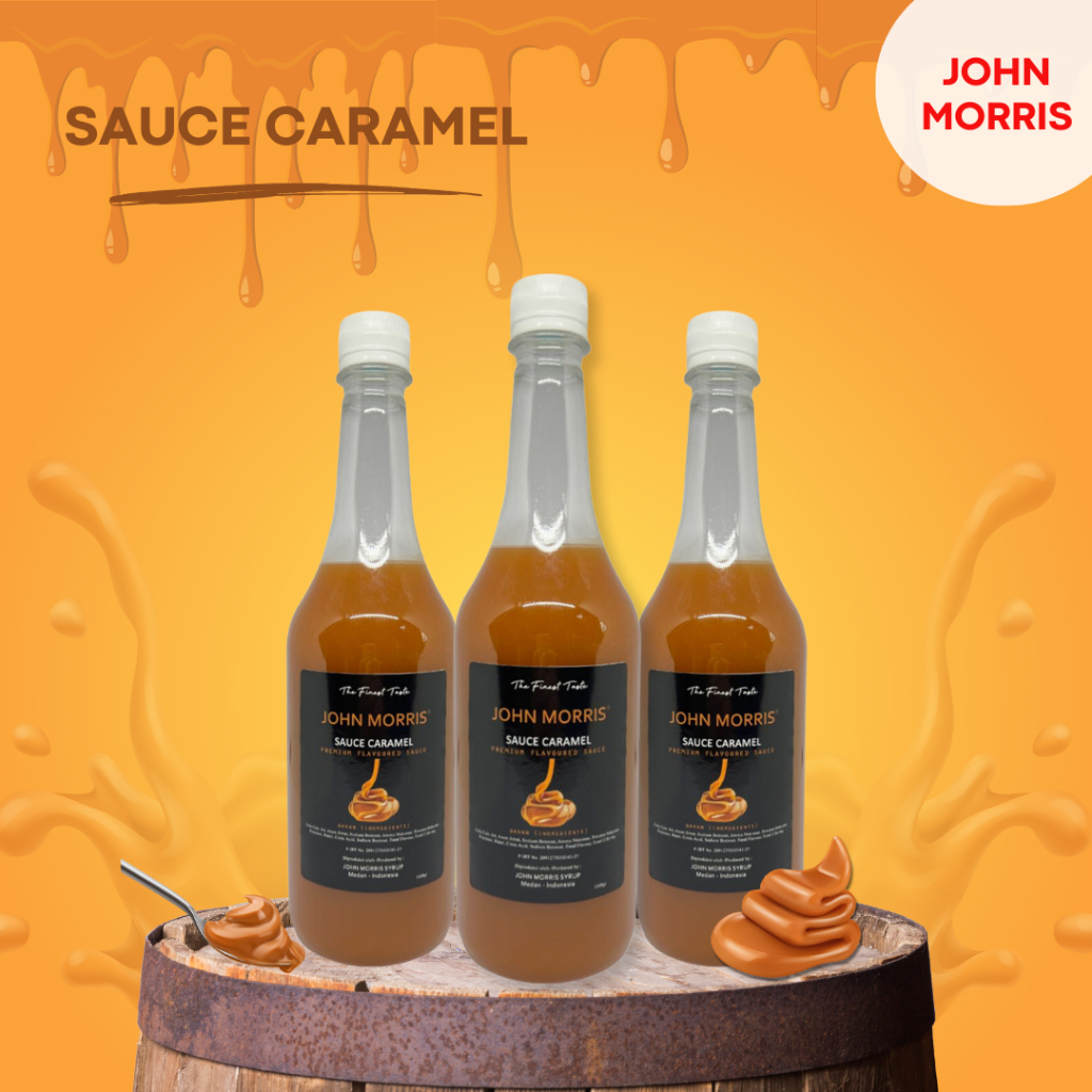 Jual JOHN MORRIS Premium Flavoured Syrup Sauce Caramel 1000 ml / Saus ...