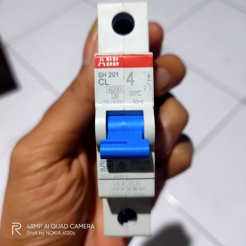Jual MCB Modif ABB Biru CL 4A modif ke 10A Anti Jeglek Original | Shopee Indonesia