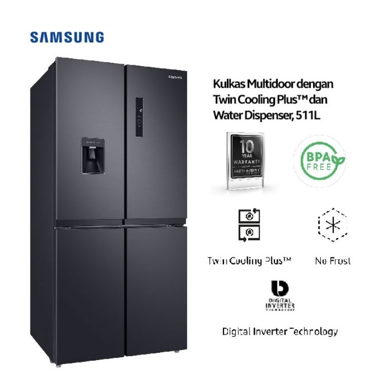 Jual SAMSUNG RF48A4010B4 Kulkas Multi Door Twin Cooling Plus 511 L RF48 ...