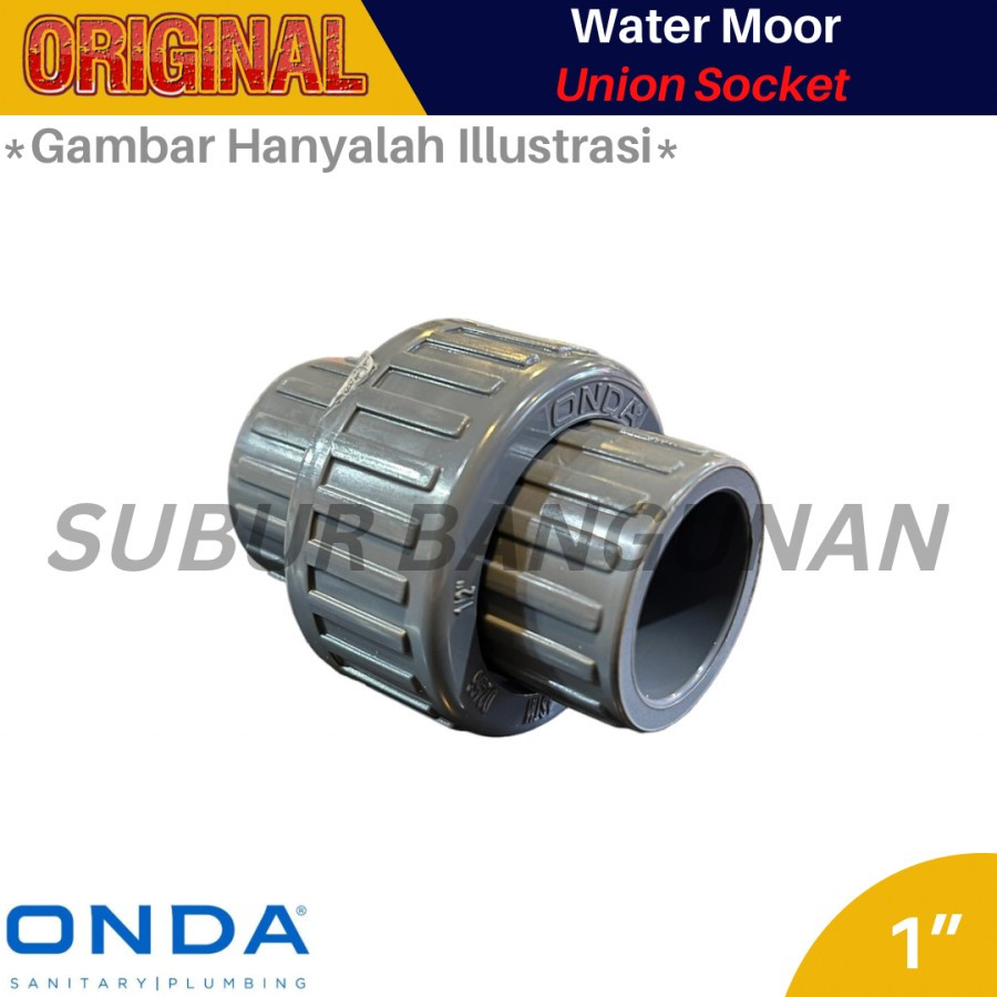 Jual Water Mur Moor Polos 1" Union Socket 1 Inch PVC Onda | Shopee ...