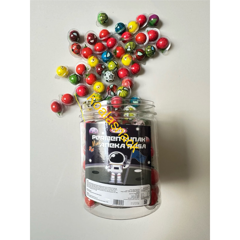 Jual Permen lunak BULAT MINI aneka rasa mix Lunak isi selai PLES isi ...