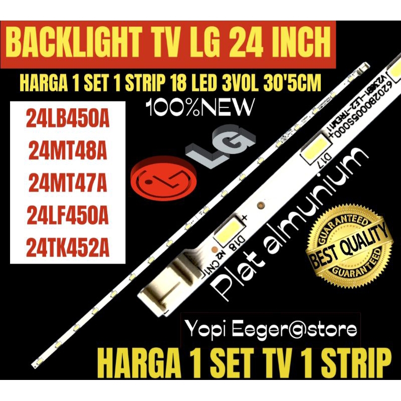 Jual BACKLIGHT TV LCD LED LG 24 INCH 24LB450A-24MT48A-24LF450A-24MT47A-24TK452A BACKLIGHT TV LG ...