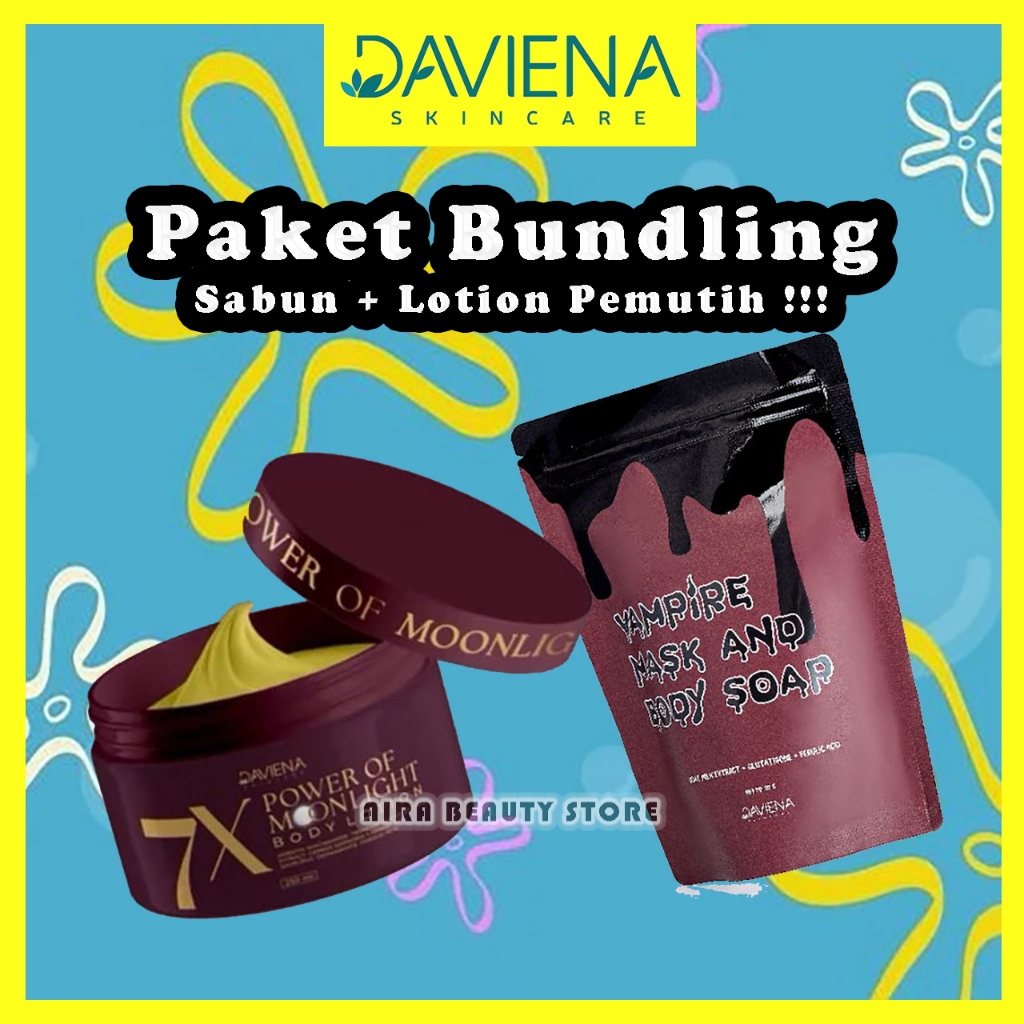 Jual DAVIENA SKINCARE BUNDLING HANDBODY LOTION DAN SABUN MANDI DAVIENA ...