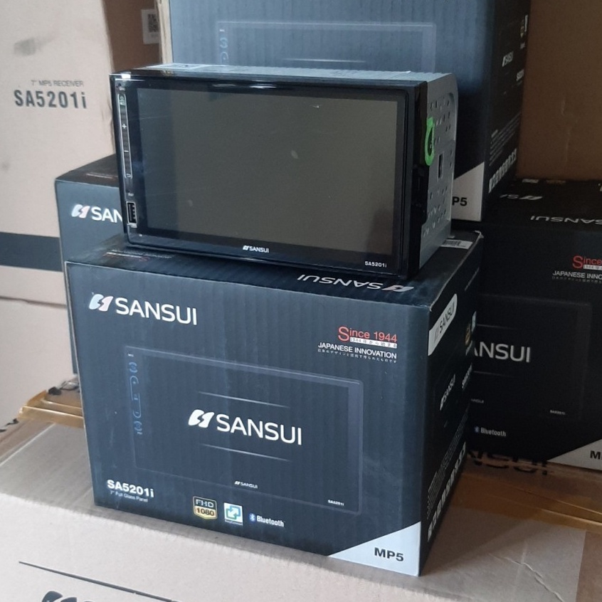 Jual NOM Sansui SA 521i Head Unit Deckless MP5 7 Inch Dus Hitam Ready ...