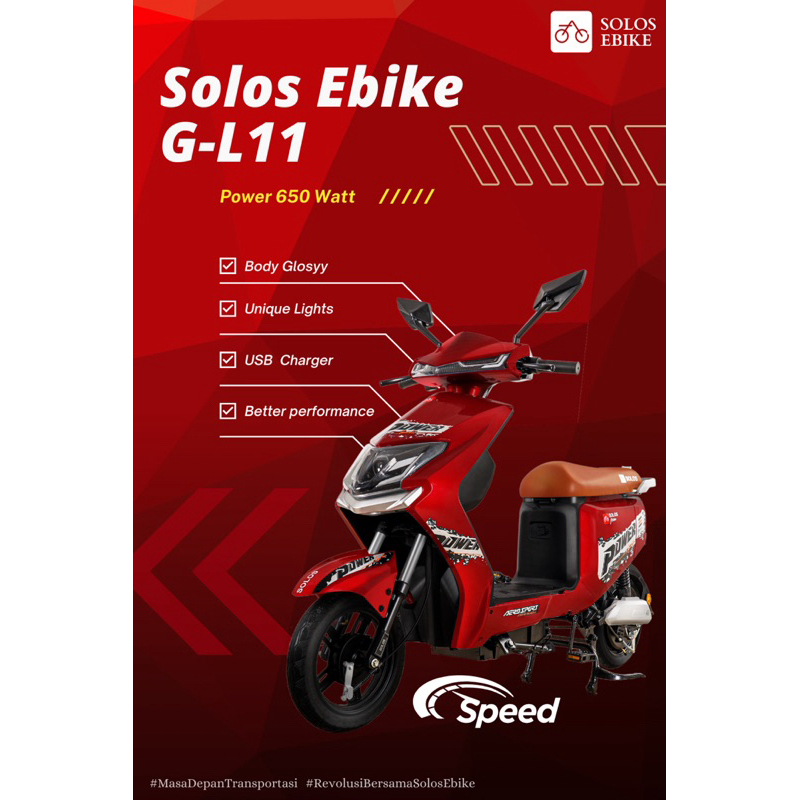Jual Solos G-L11 Sepeda Listrik Paling Sporty | Shopee Indonesia
