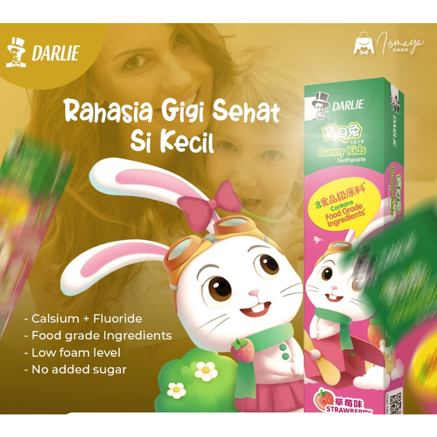 Jual DARLIE Pasta Gigi Bunny Kids Strawberry 40g | Shopee Indonesia