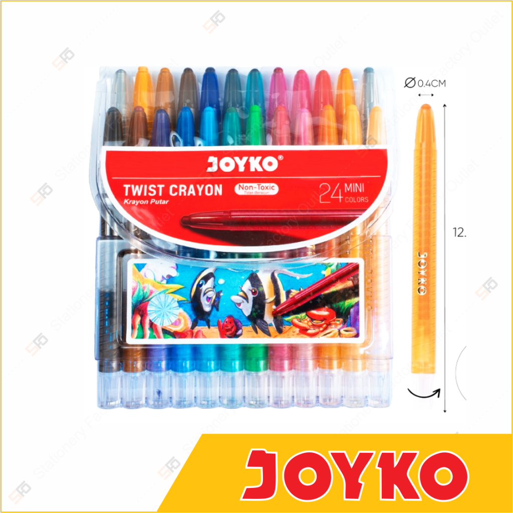 Jual Crayon Twist Joyko isi 24 Mini - SFO Semarang Official | Shopee ...