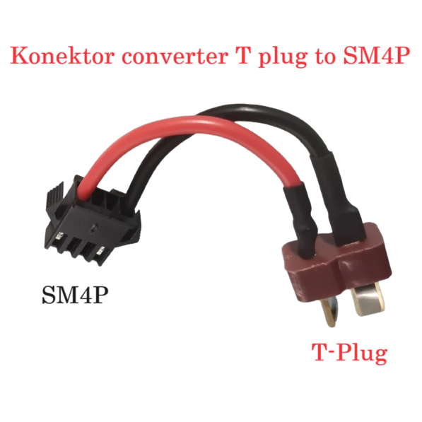 Jual Konektor konverter baterai T plug Dean to SM-4P SM 4Pin soket hitam baterai lipo | Shopee ...