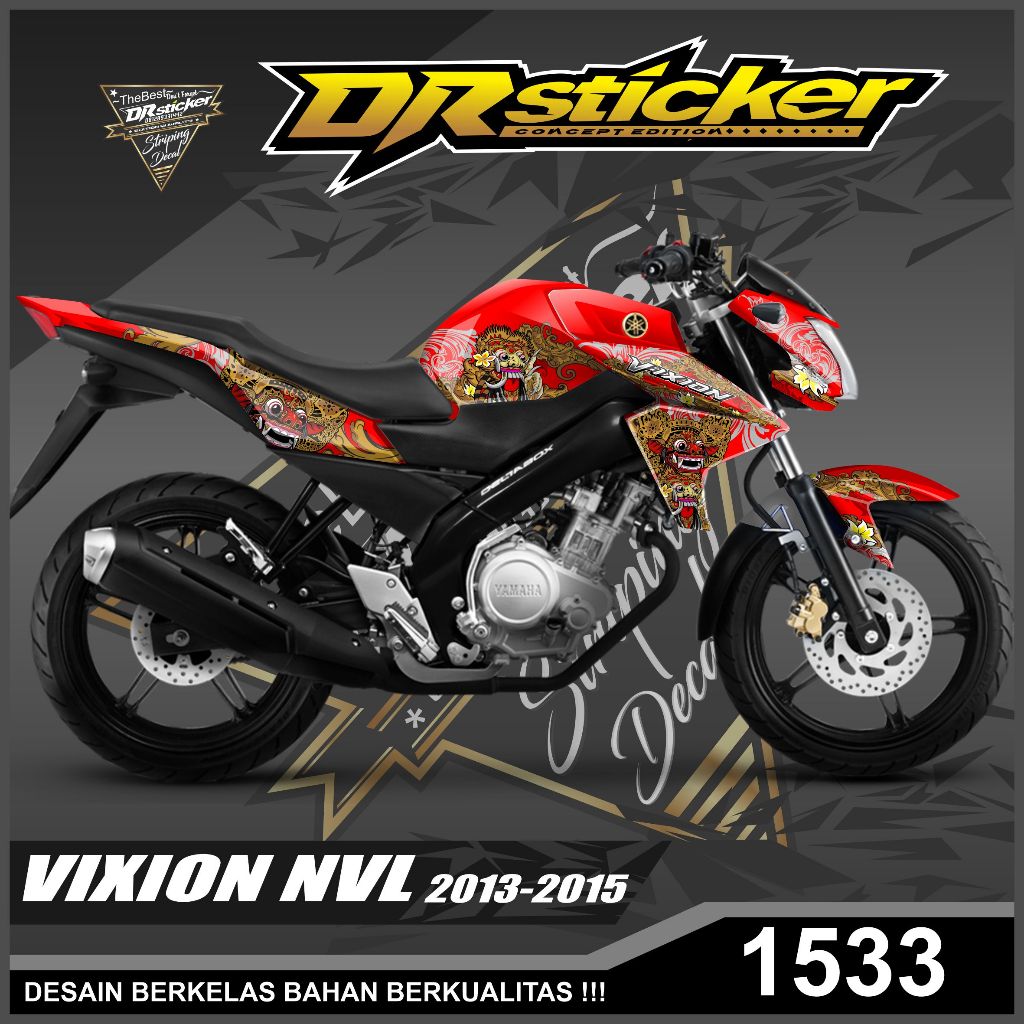 Jual Skotlet Variasi Decal Body Motor Vixion Nvl Desain Leak | Shopee ...